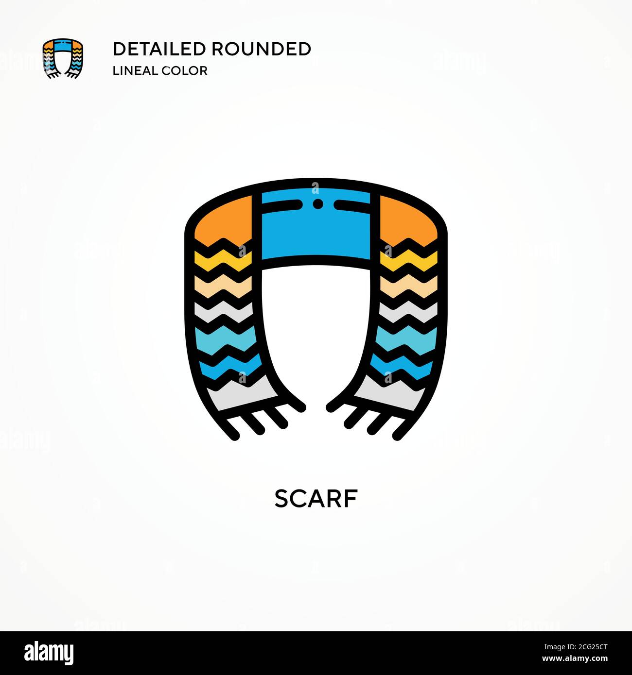Scarf vector icon. Modern vector illustration concepts. Easy to edit ...