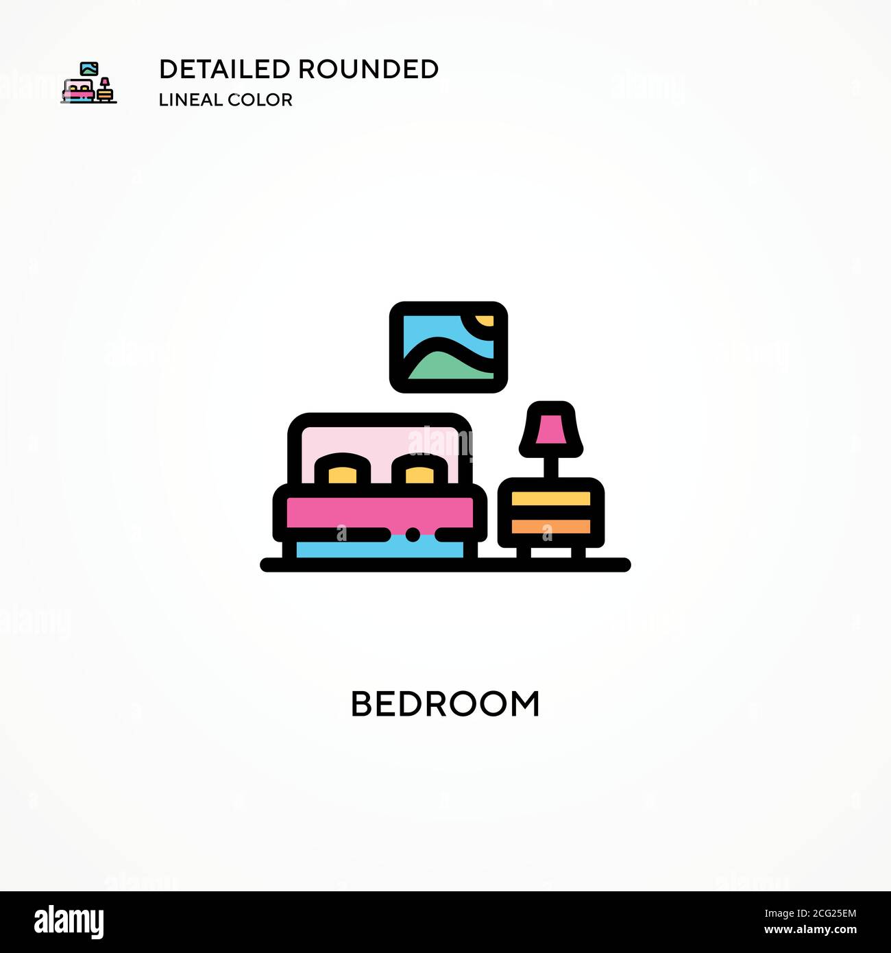 Bedroom vector icon. Modern vector illustration concepts. Easy to edit ...