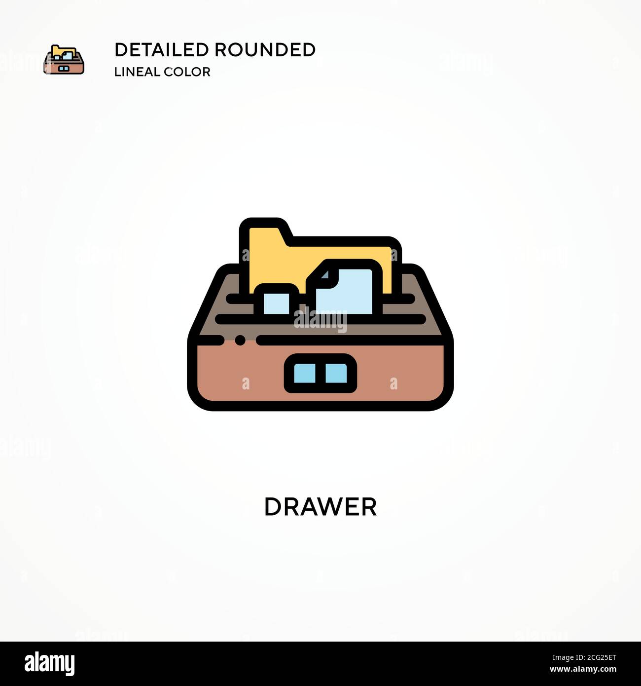 Drawer vector icon. Modern vector illustration concepts. Easy to edit ...