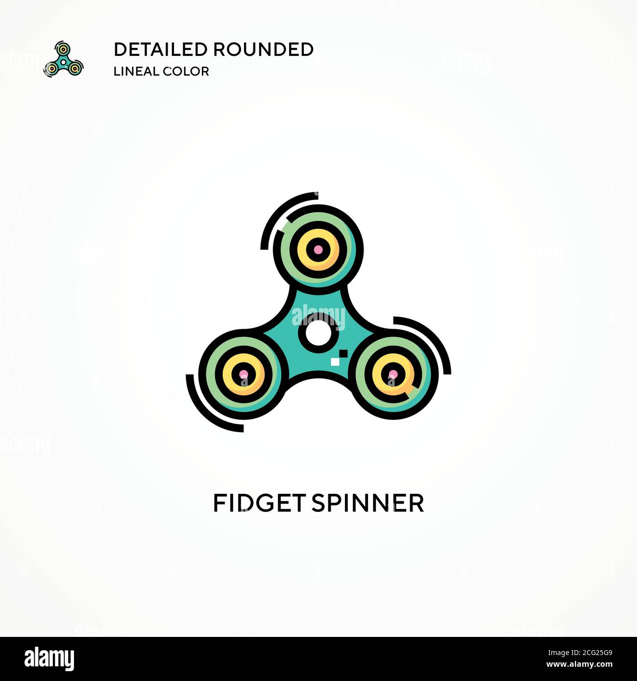 Fidget spinner vector icon. Modern vector illustration concepts. Easy ...