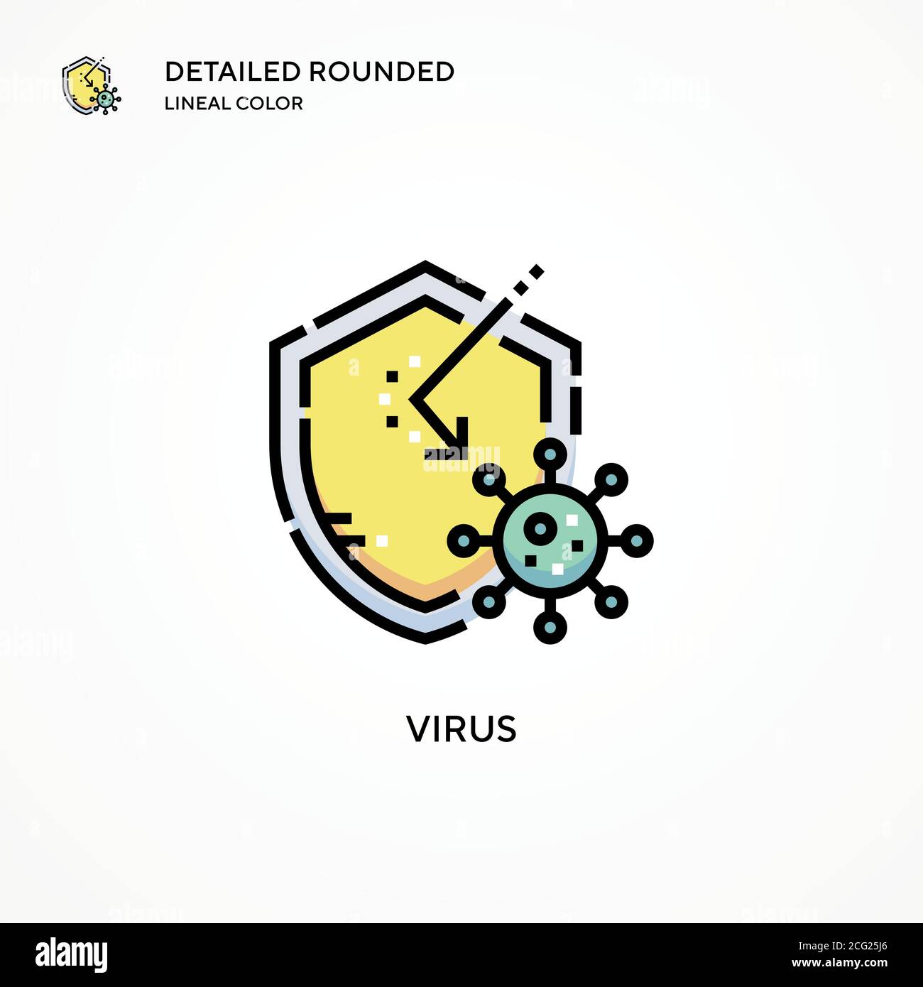 Virus vector icon. Modern vector illustration concepts. Easy to edit ...