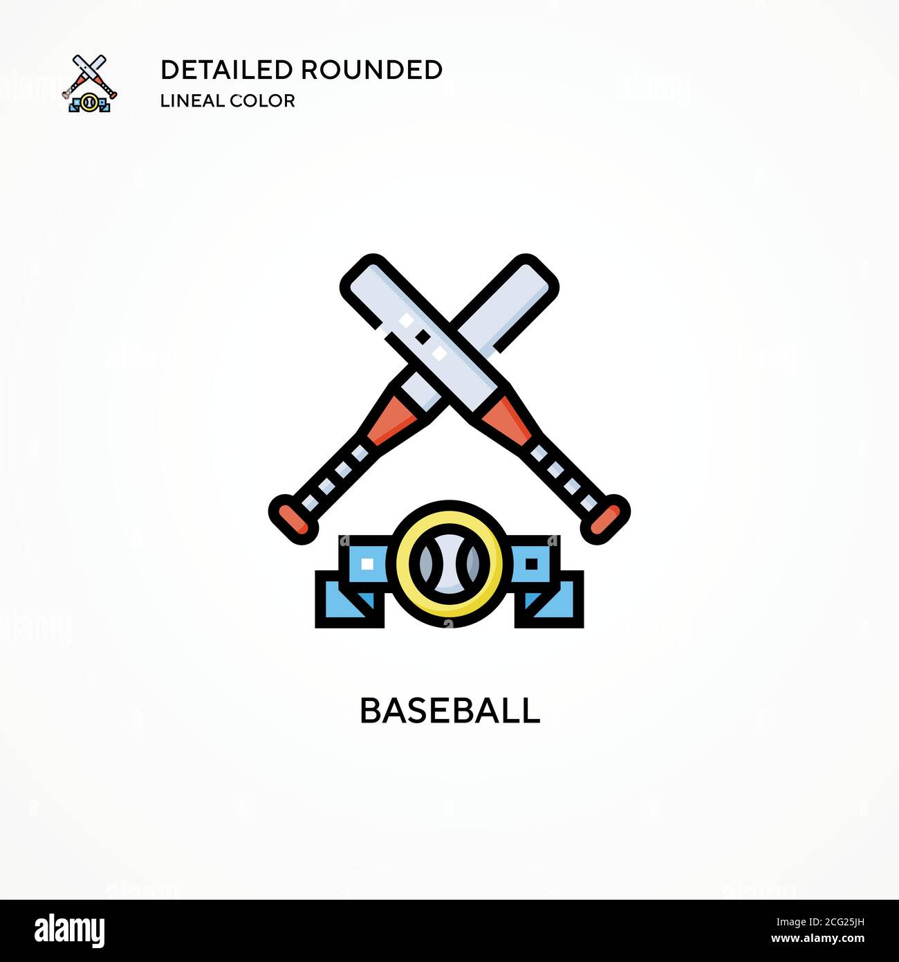 Baseball vector icon. Modern vector illustration concepts. Easy to edit ...