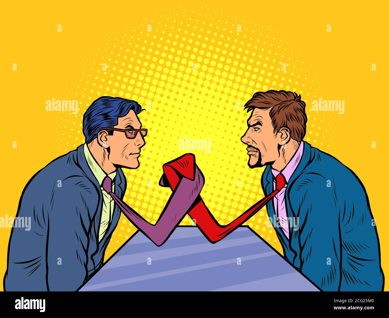 Arm wrestling cartoon hi-res stock photography and images - Alamy