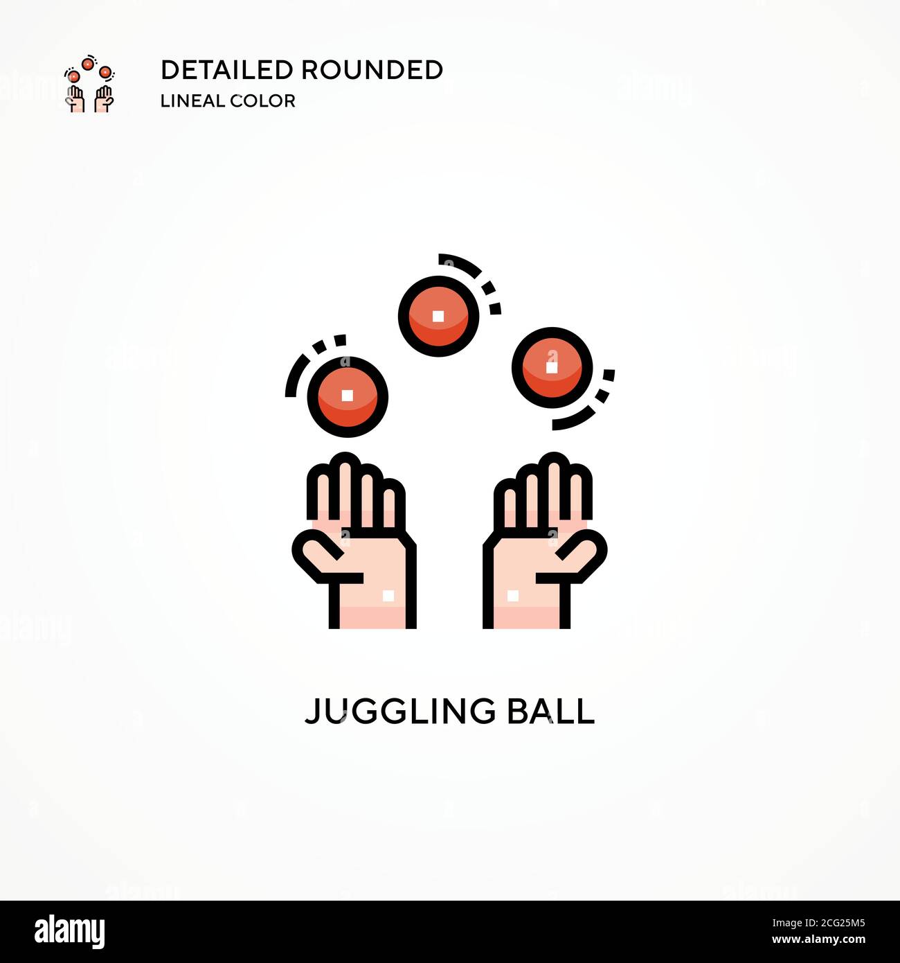 Juggling ball vector icon. Modern vector illustration concepts. Easy to ...