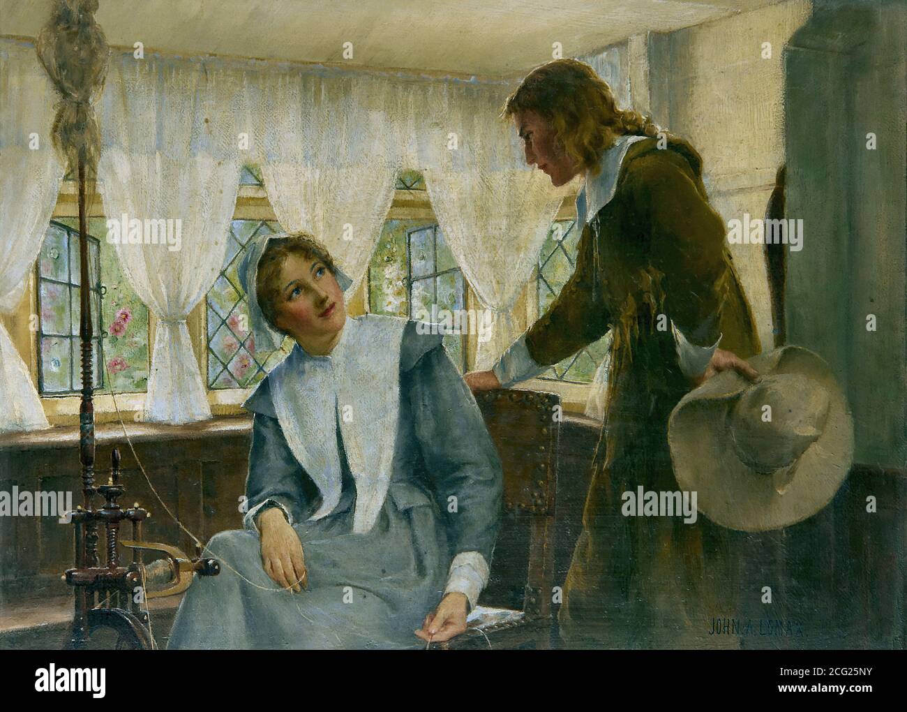 Lomax John Arthur - the Puritan's Wooing - British School - 19th ...