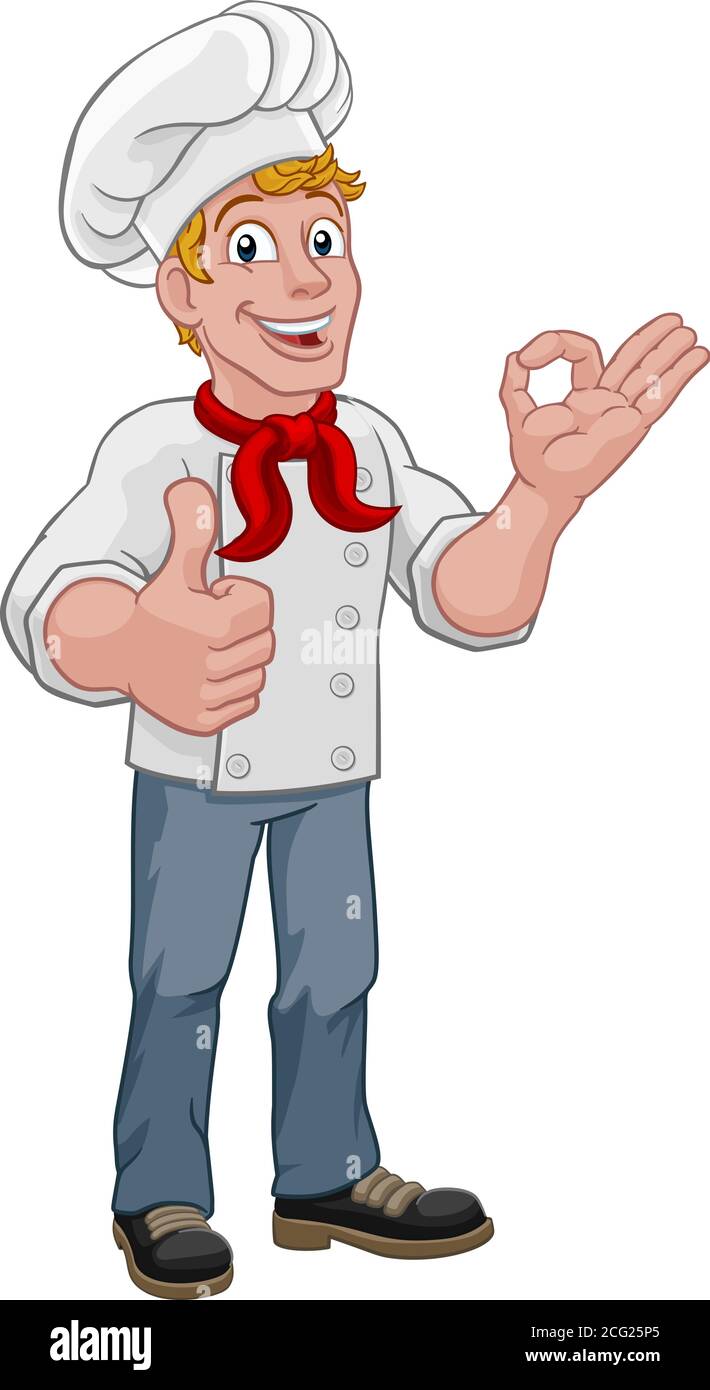 Chef Baker Cook Man Cartoon Character Stock Vector Image & Art - Alamy