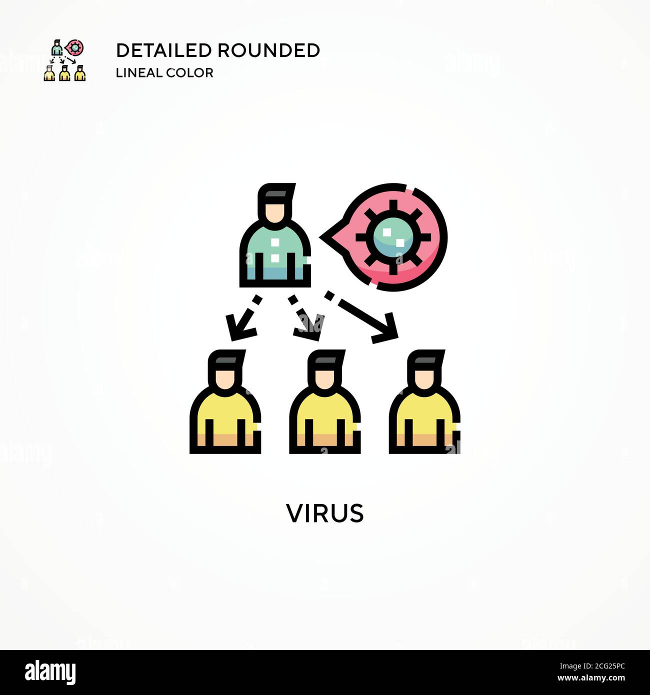 Virus vector icon. Modern vector illustration concepts. Easy to edit ...
