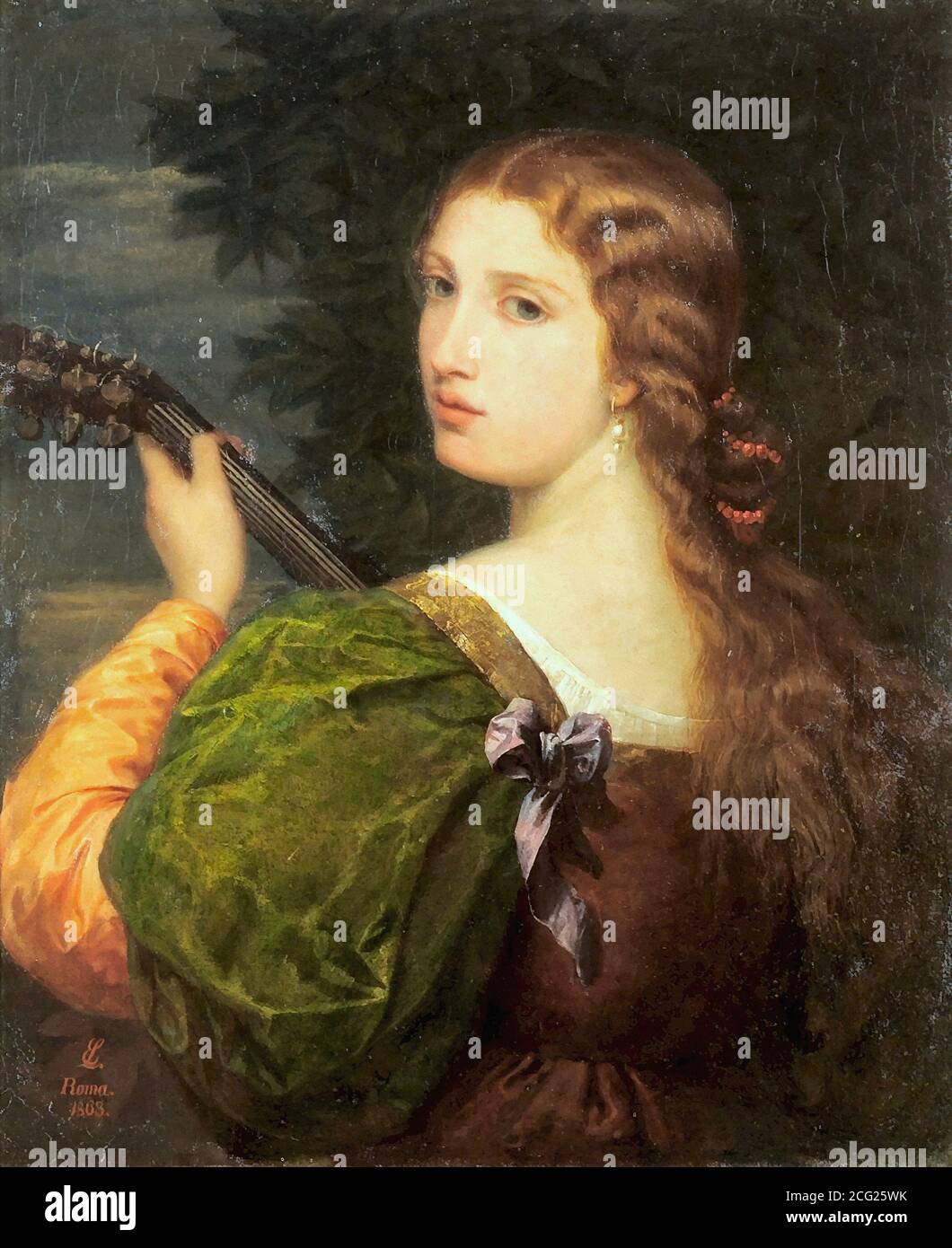 Lady with a lute hi-res stock photography and images - Alamy