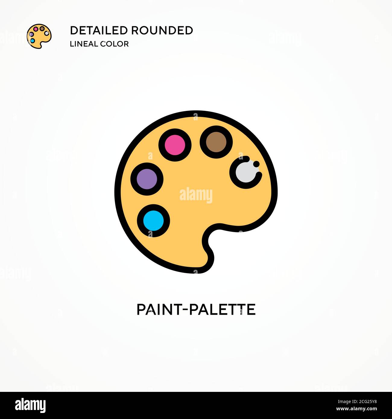Paint-palette vector icon. Modern vector illustration concepts. Easy to ...