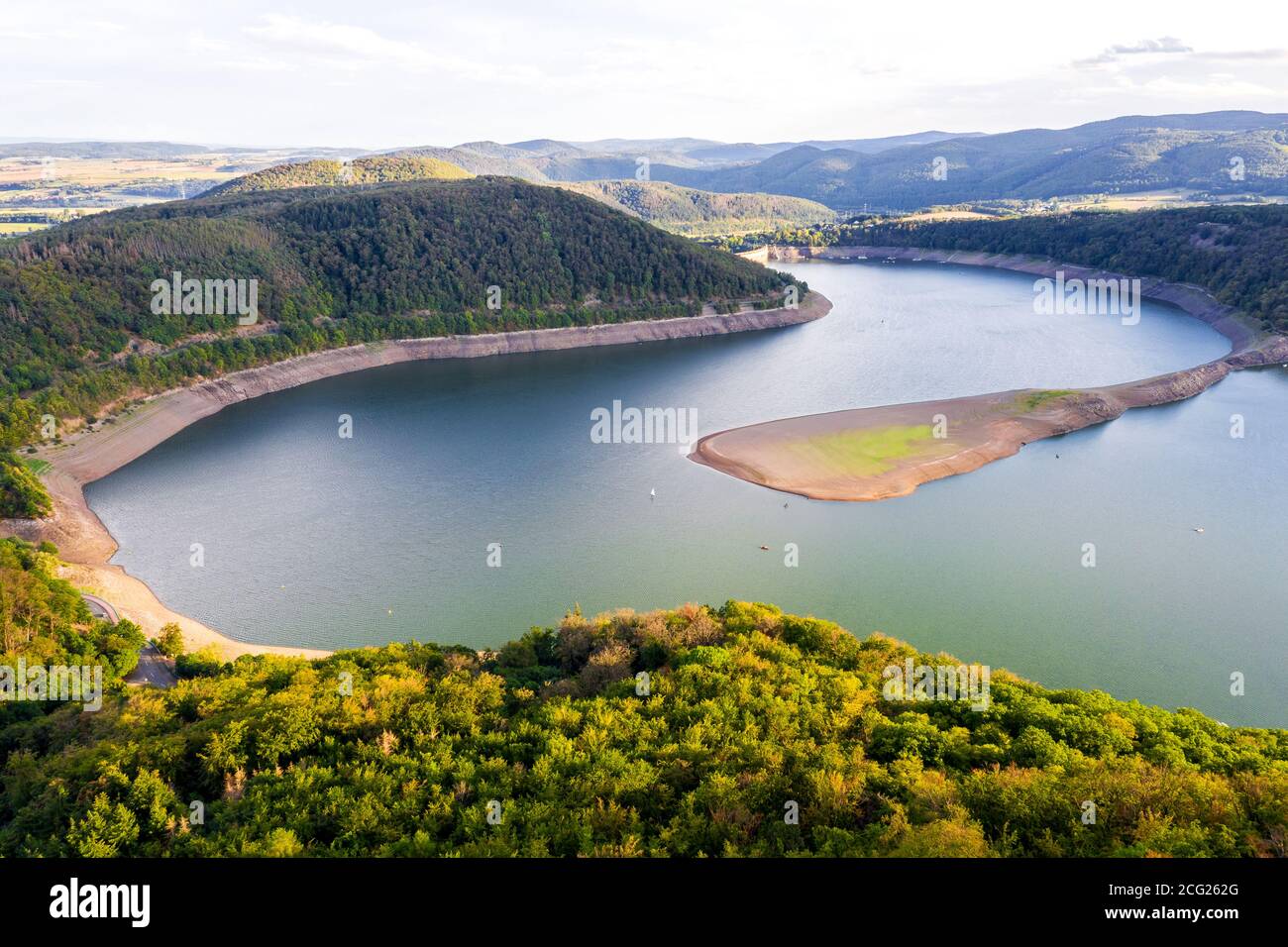 the edersee lake in germany with its nature from above Stock Photo - Alamy