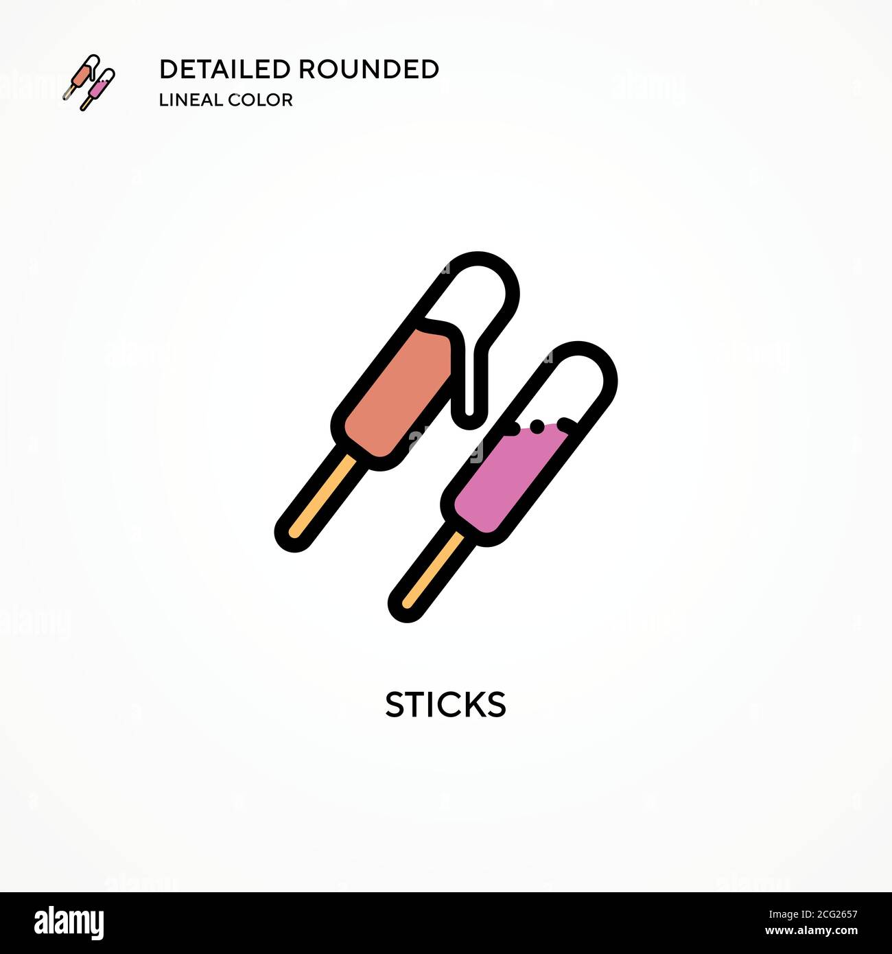 Sticks vector icon. Modern vector illustration concepts. Easy to edit ...