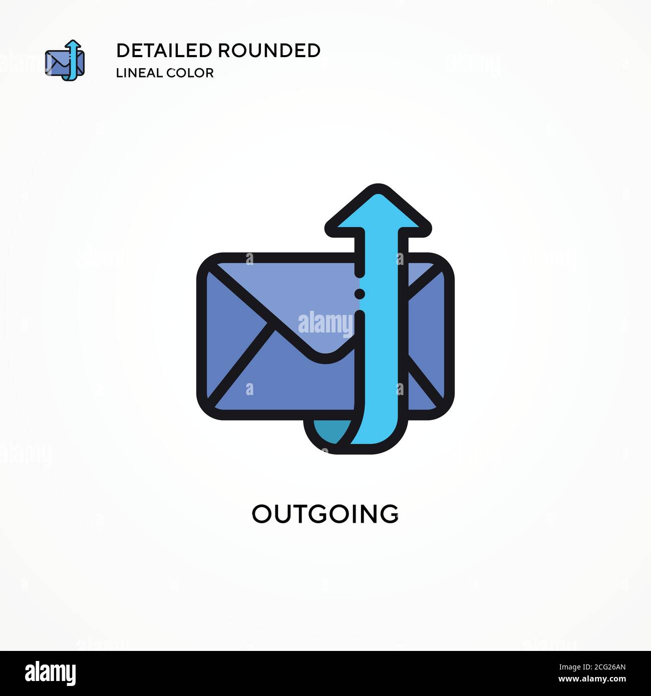 Outgoing vector icon. Modern vector illustration concepts. Easy to edit ...