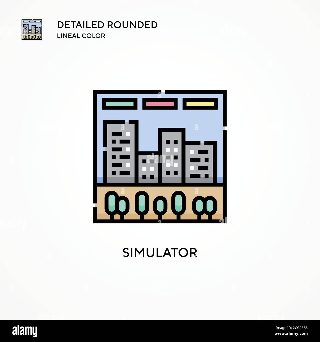 Simulator vector icon. Modern vector illustration concepts. Easy to ...