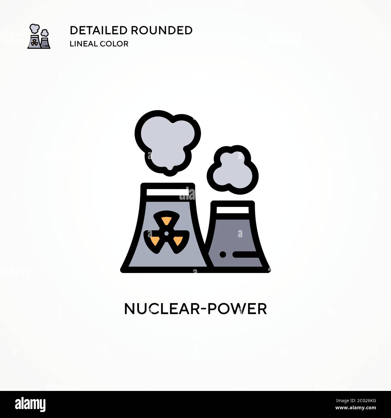 Nuclear-power vector icon. Modern vector illustration concepts. Easy to ...