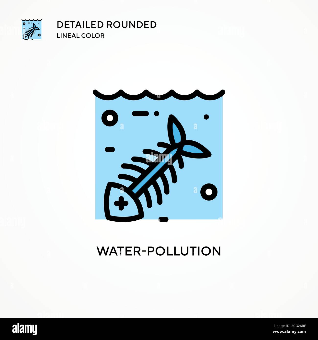 Water-pollution vector icon. Modern vector illustration concepts. Easy ...