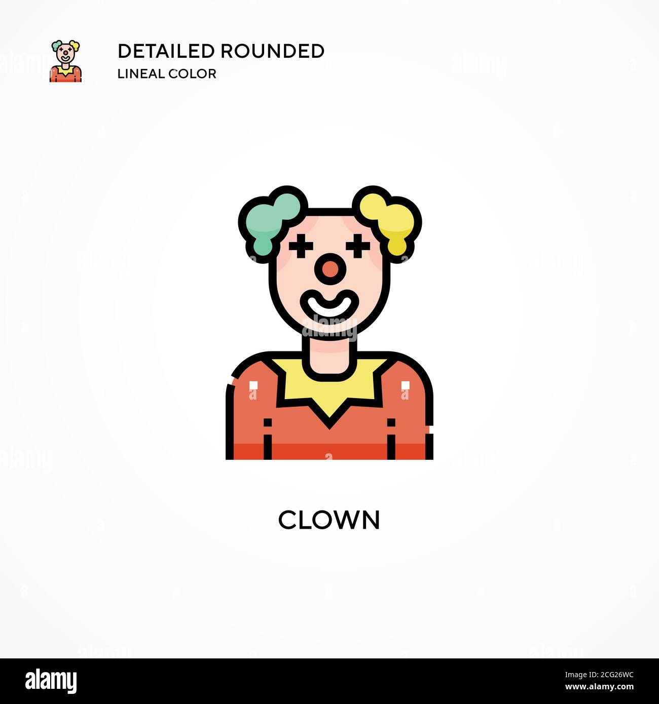 Clown vector icon. Modern vector illustration concepts. Easy to edit ...