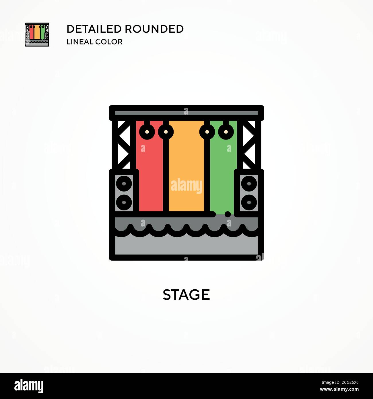 Stage vector icon. Modern vector illustration concepts. Easy to edit ...
