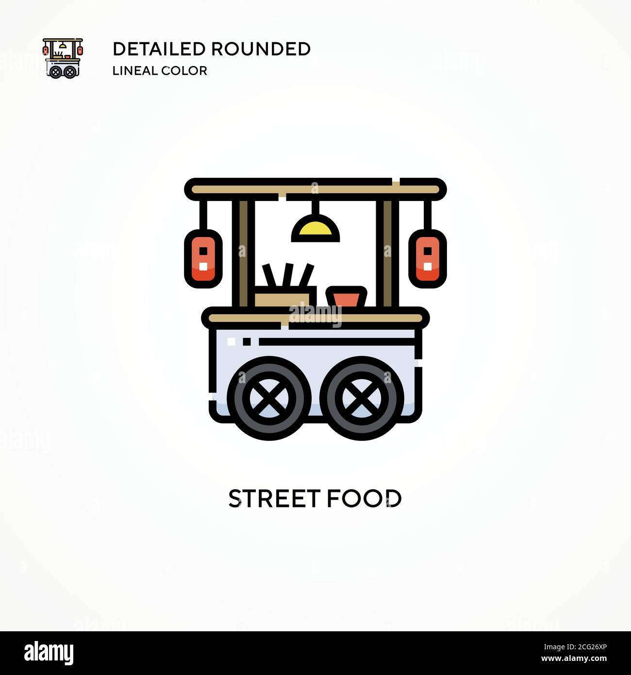 Street food vector icon. Modern vector illustration concepts. Easy to ...