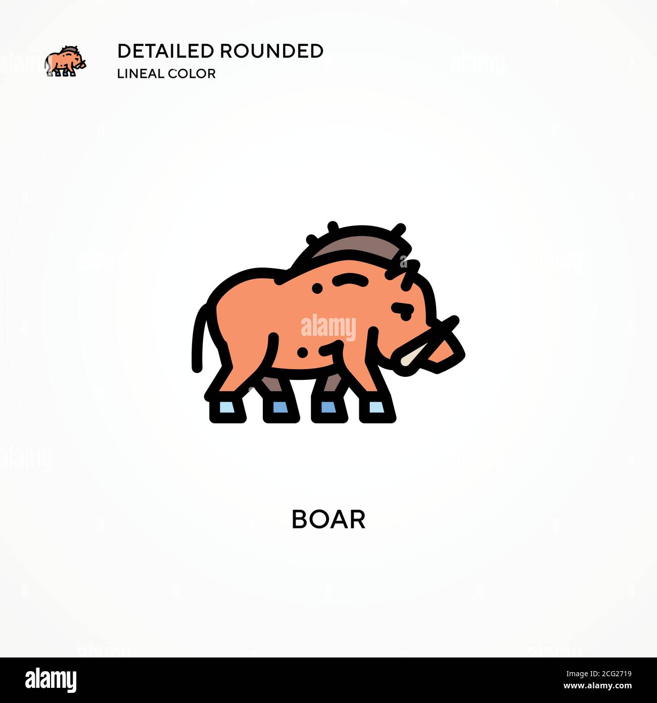 Boar vector icon. Modern vector illustration concepts. Easy to edit and ...