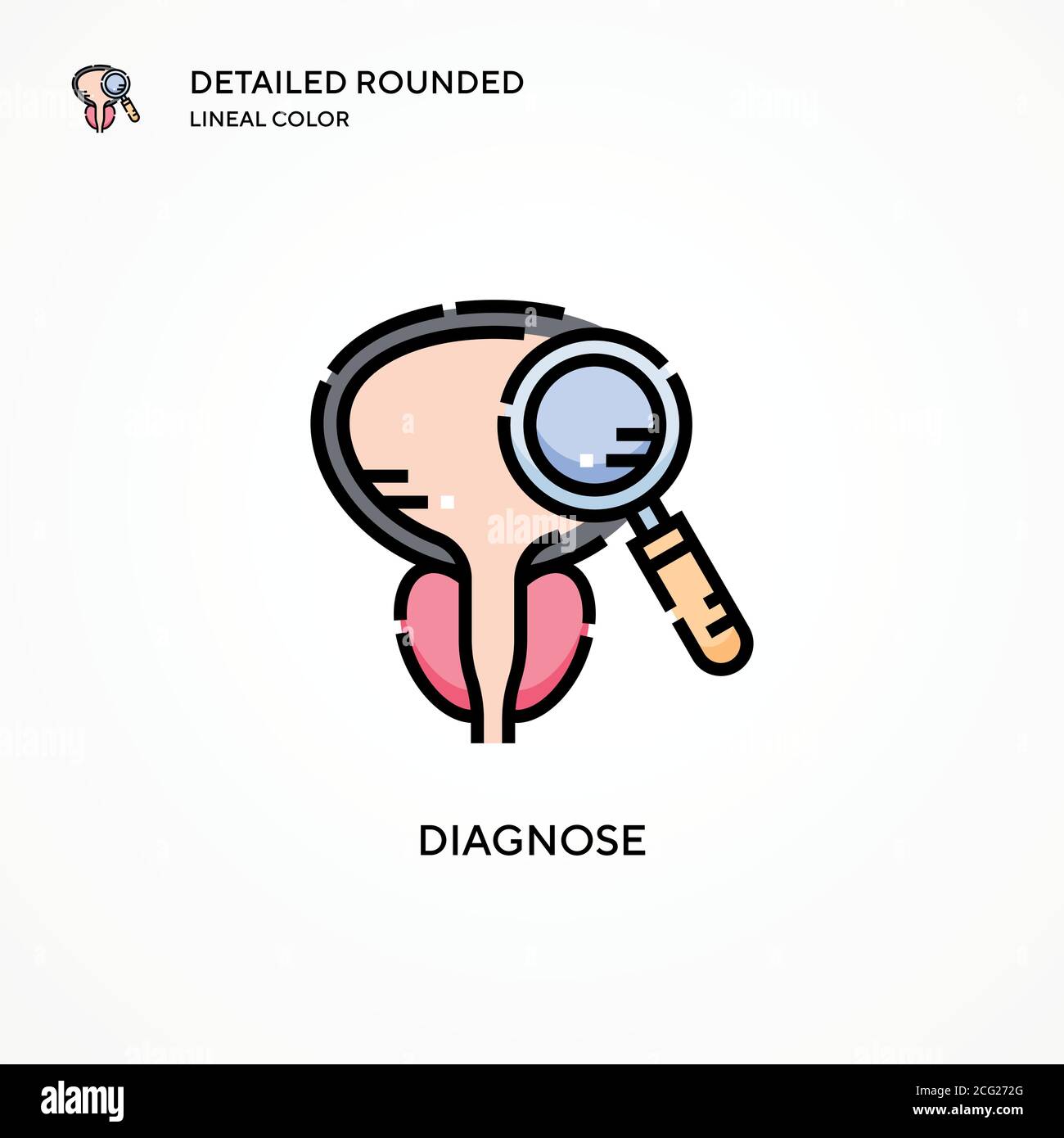 Diagnose vector icon. Modern vector illustration concepts. Easy to edit ...