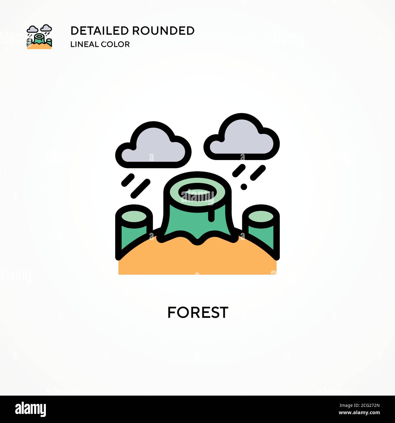Forest vector icon. Modern vector illustration concepts. Easy to edit ...