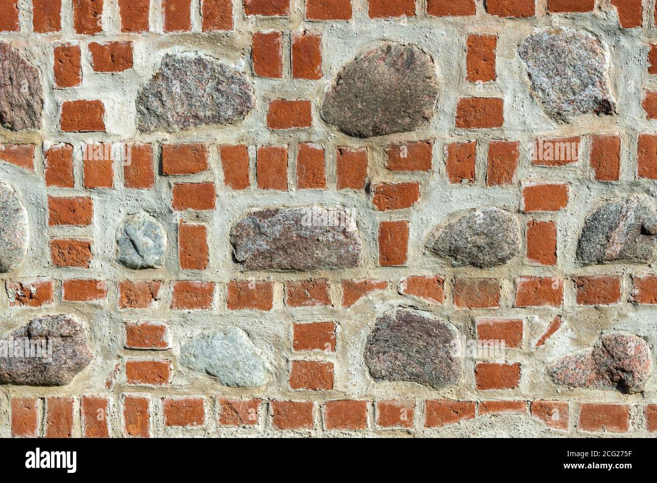 Pattern of ancient style design decorative uneven real stone and bricks ...