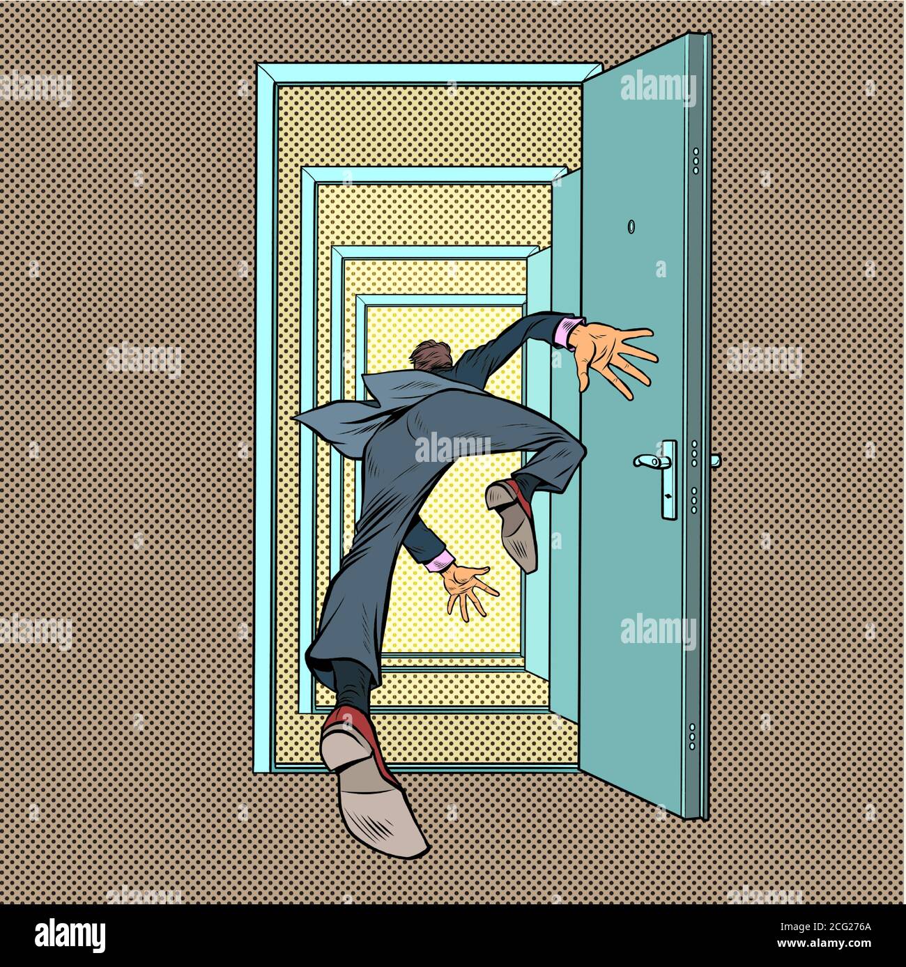 Slip and fall cartoon Stock Vector Images - Alamy
