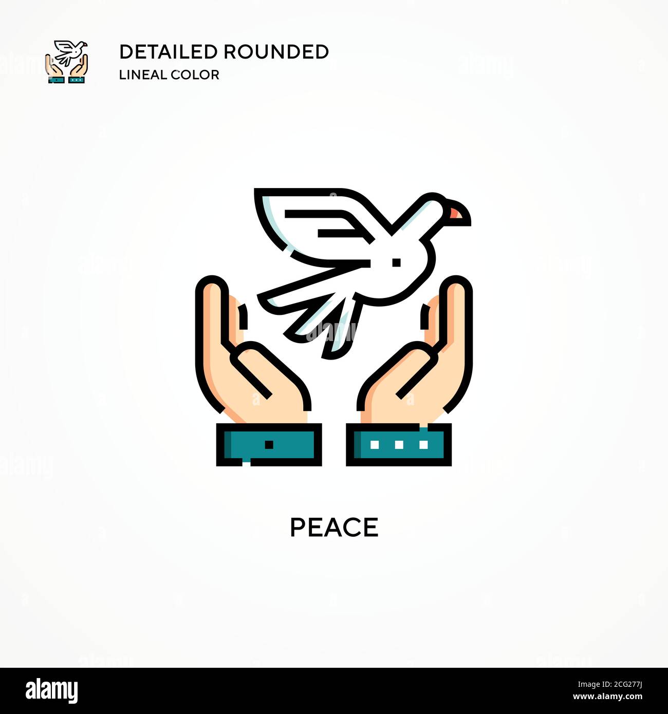 Peace vector icon. Modern vector illustration concepts. Easy to edit ...