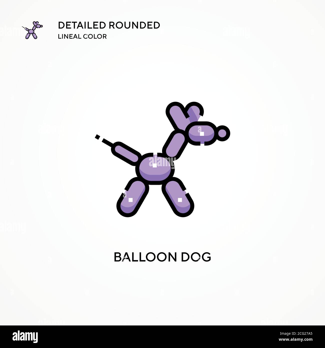 Balloon dog vector icon. Modern vector illustration concepts. Easy to ...