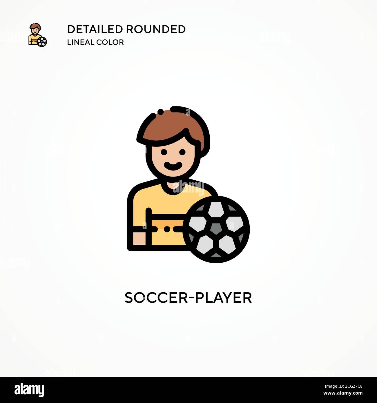 Soccer-player vector icon. Modern vector illustration concepts. Easy to ...