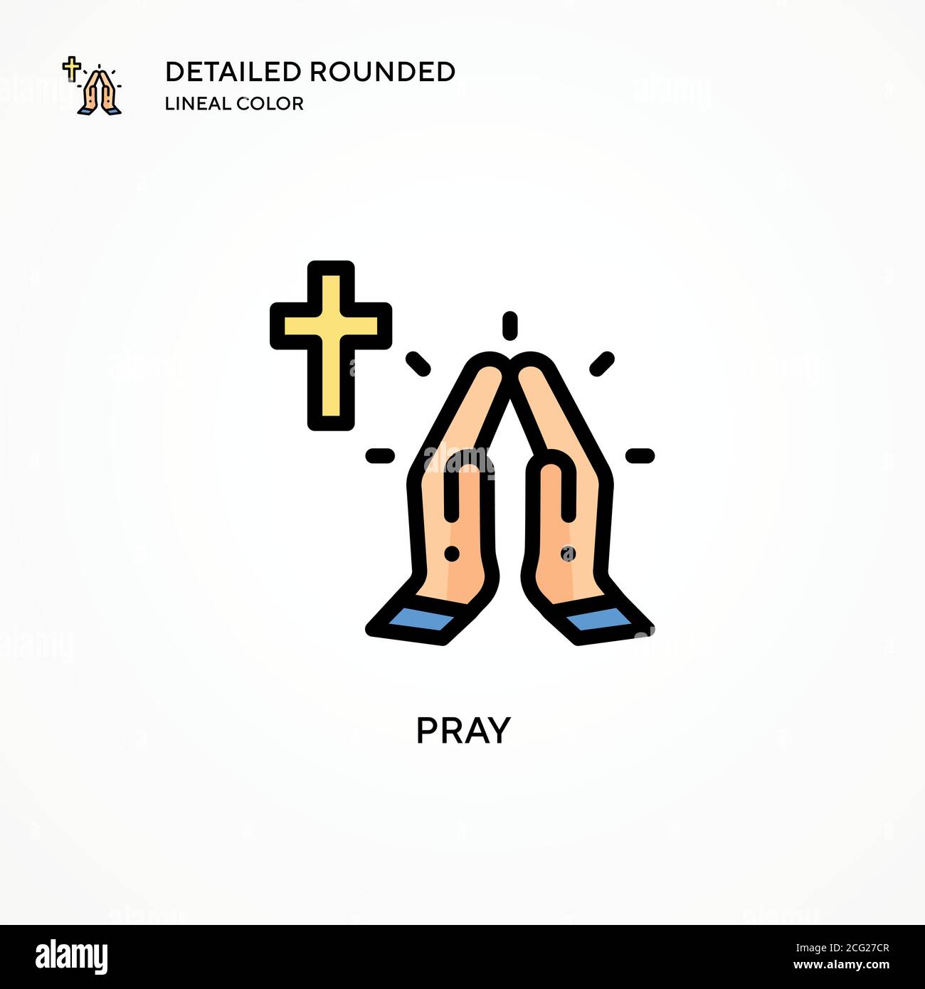 Pray vector icon. Modern vector illustration concepts. Easy to edit and ...