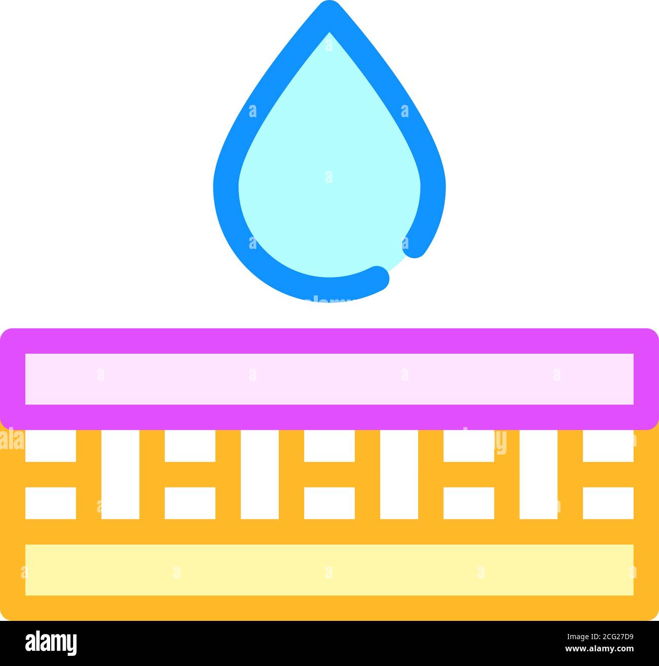 waterproof layer water drop color icon vector illustration Stock Vector ...