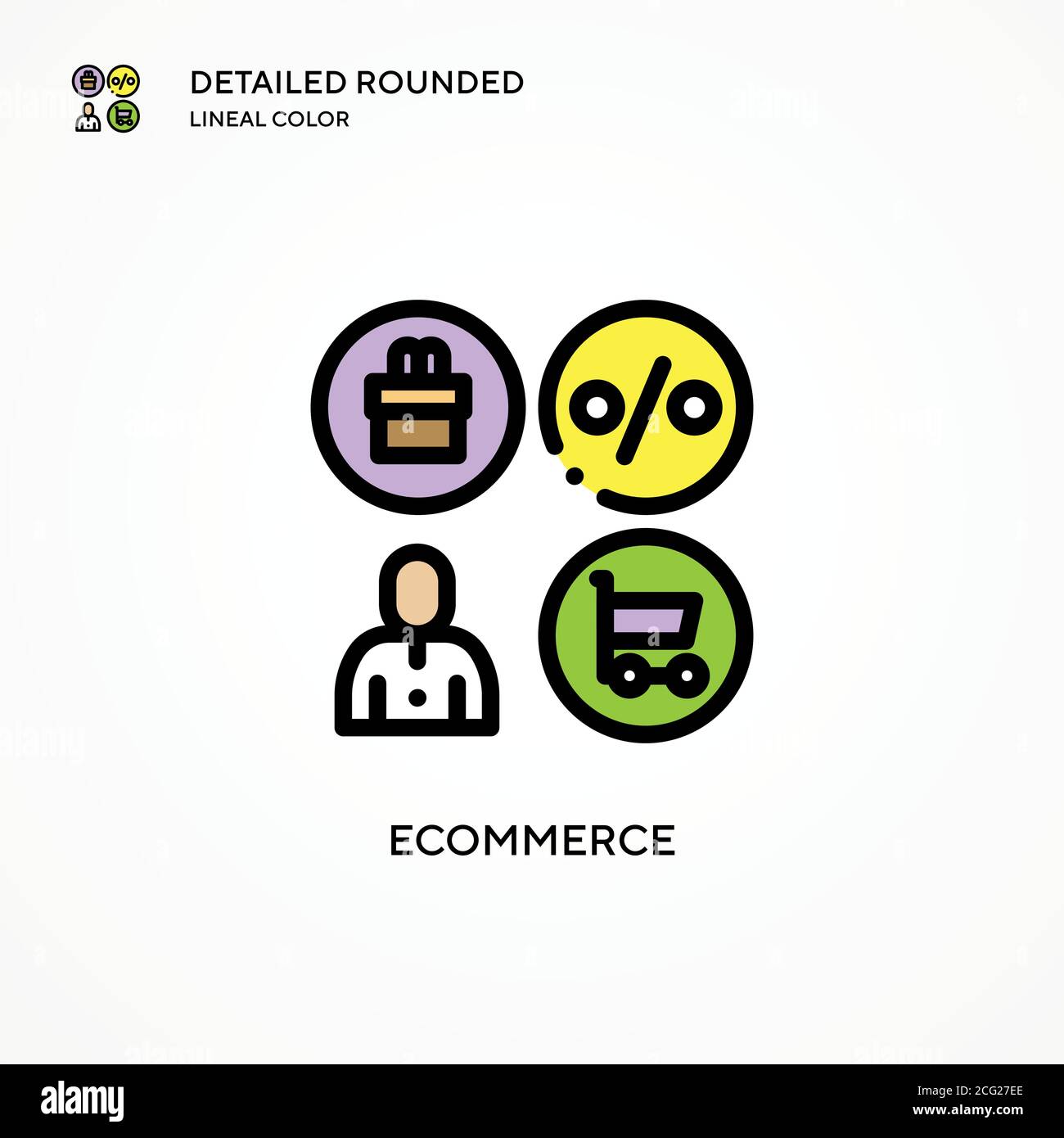 Ecommerce vector icon. Modern vector illustration concepts. Easy to ...