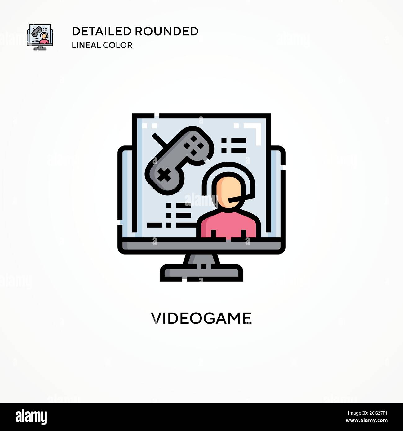Videogame vector icon. Modern vector illustration concepts. Easy to ...