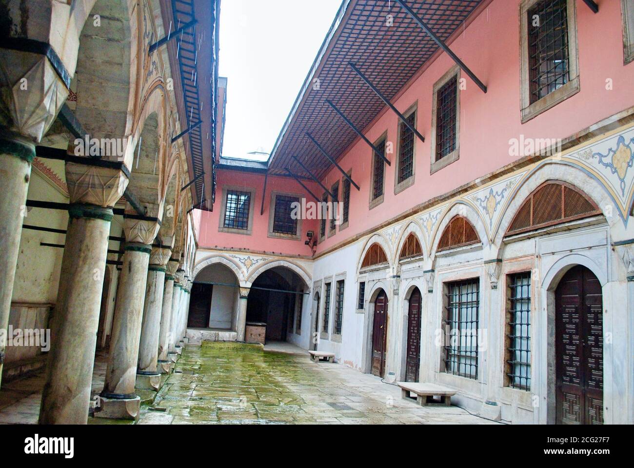 Istanbul Turkey. Courtyard in Topkapi Palace dated back 15th century on ...