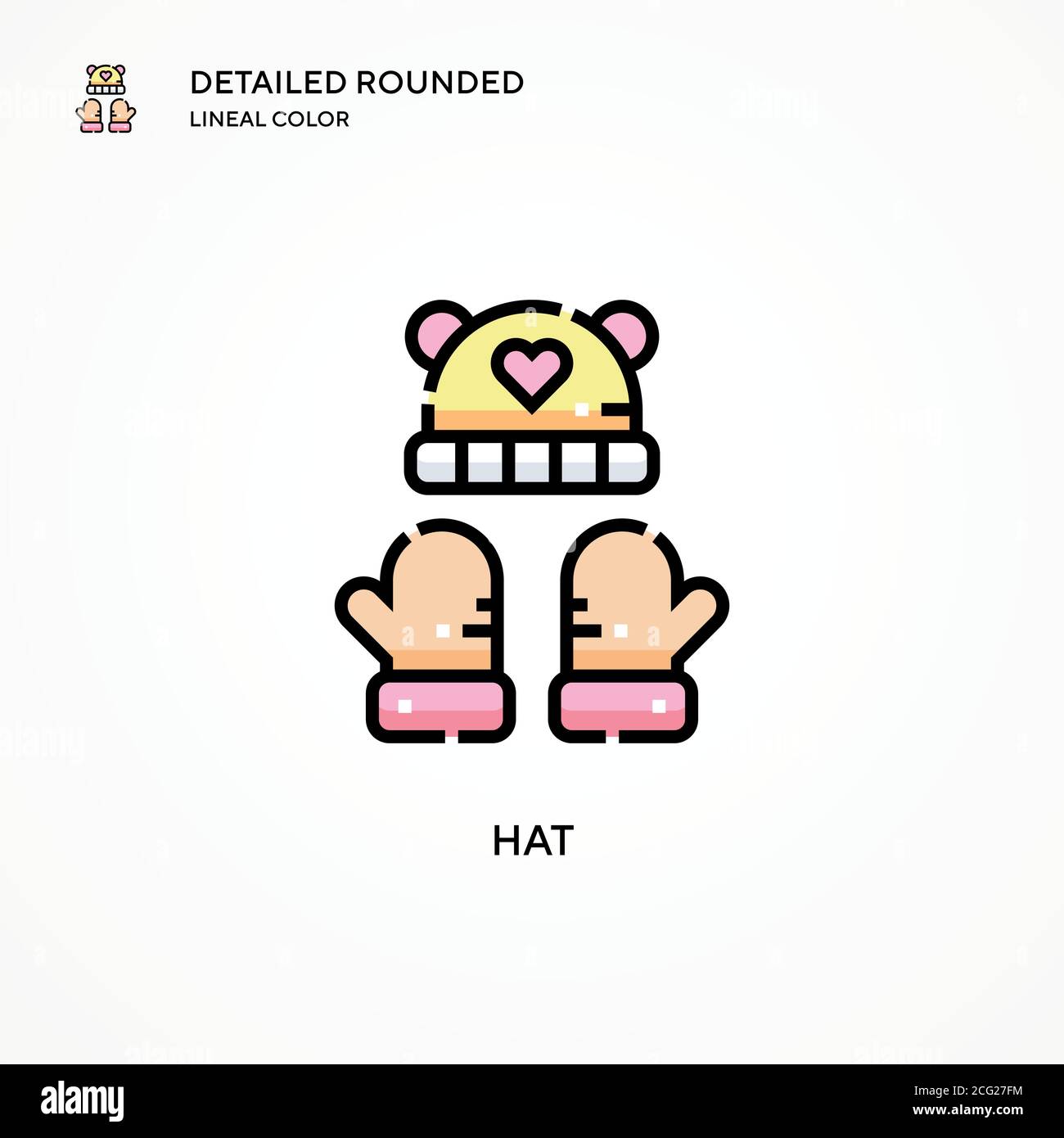 Hat vector icon. Modern vector illustration concepts. Easy to edit and ...