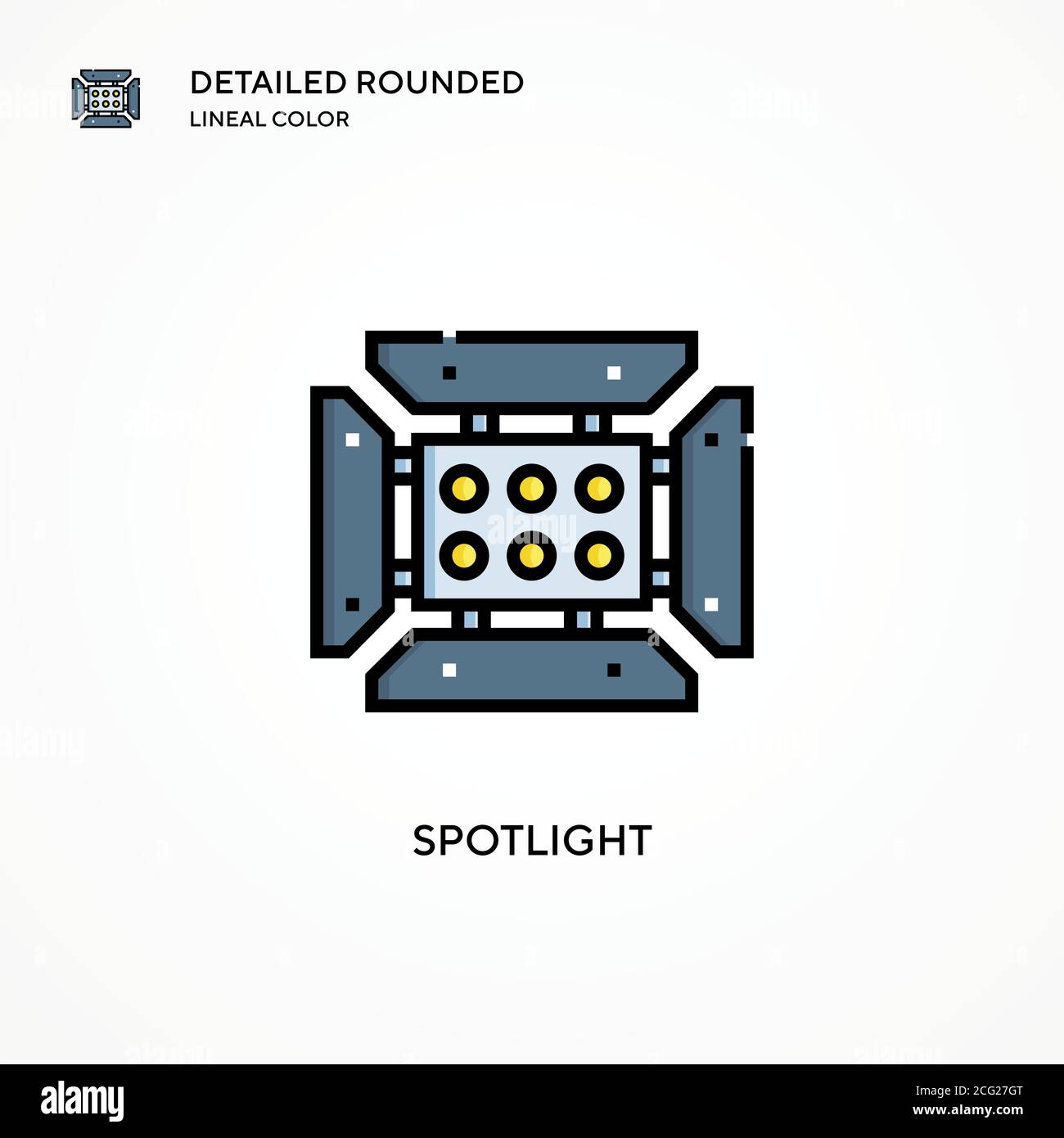 Spotlight vector icon. Modern vector illustration concepts. Easy to ...