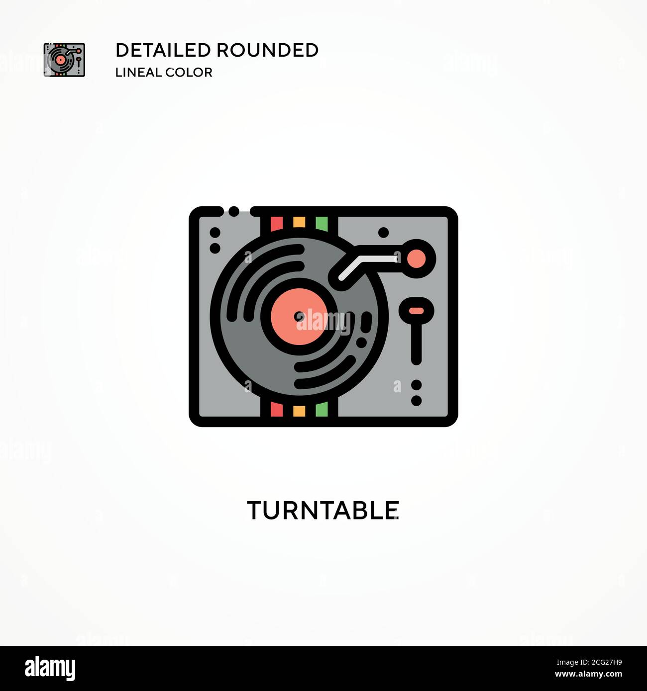 Turntable vector icon. Modern vector illustration concepts. Easy to ...