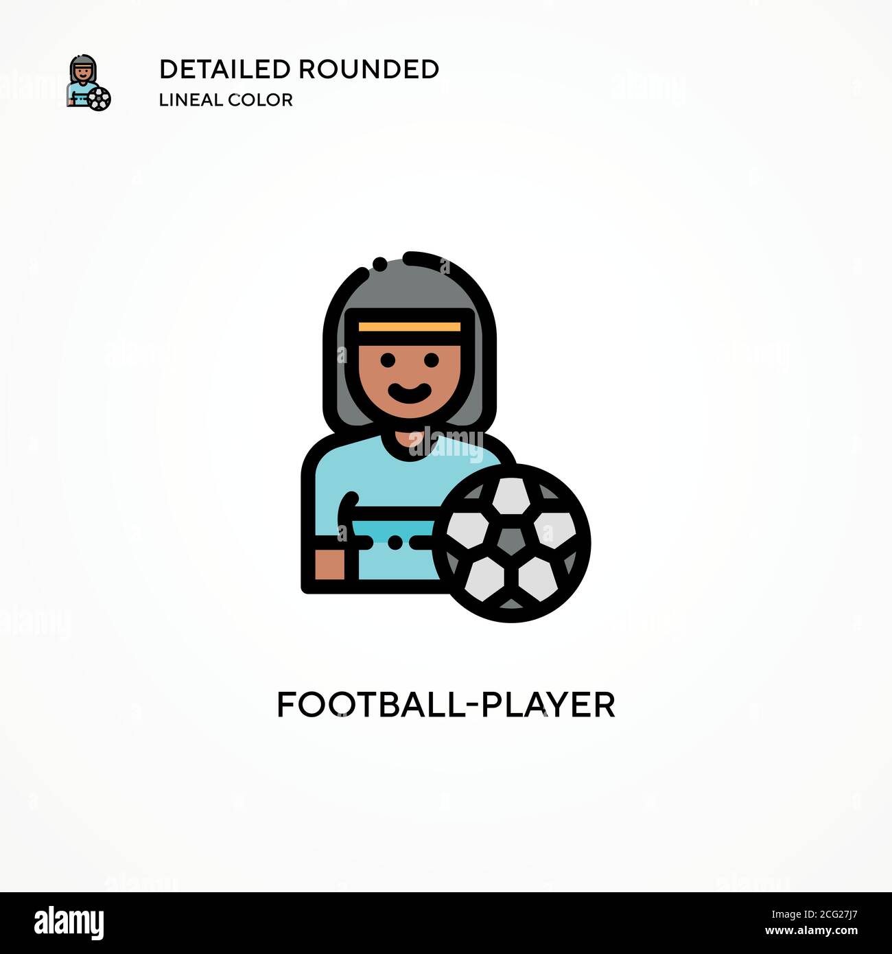 Football-player vector icon. Modern vector illustration concepts. Easy ...