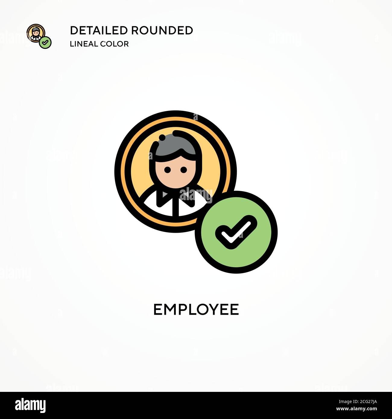 Employee vector icon. Modern vector illustration concepts. Easy to edit ...
