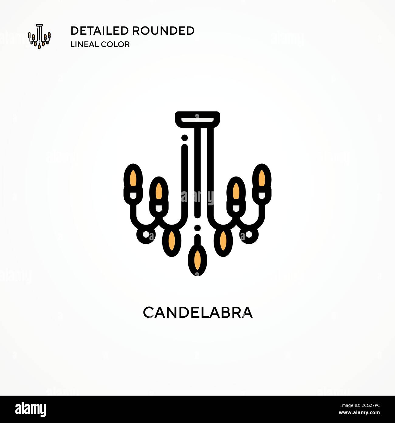 Candelabra vector icon. Modern vector illustration concepts. Easy to ...