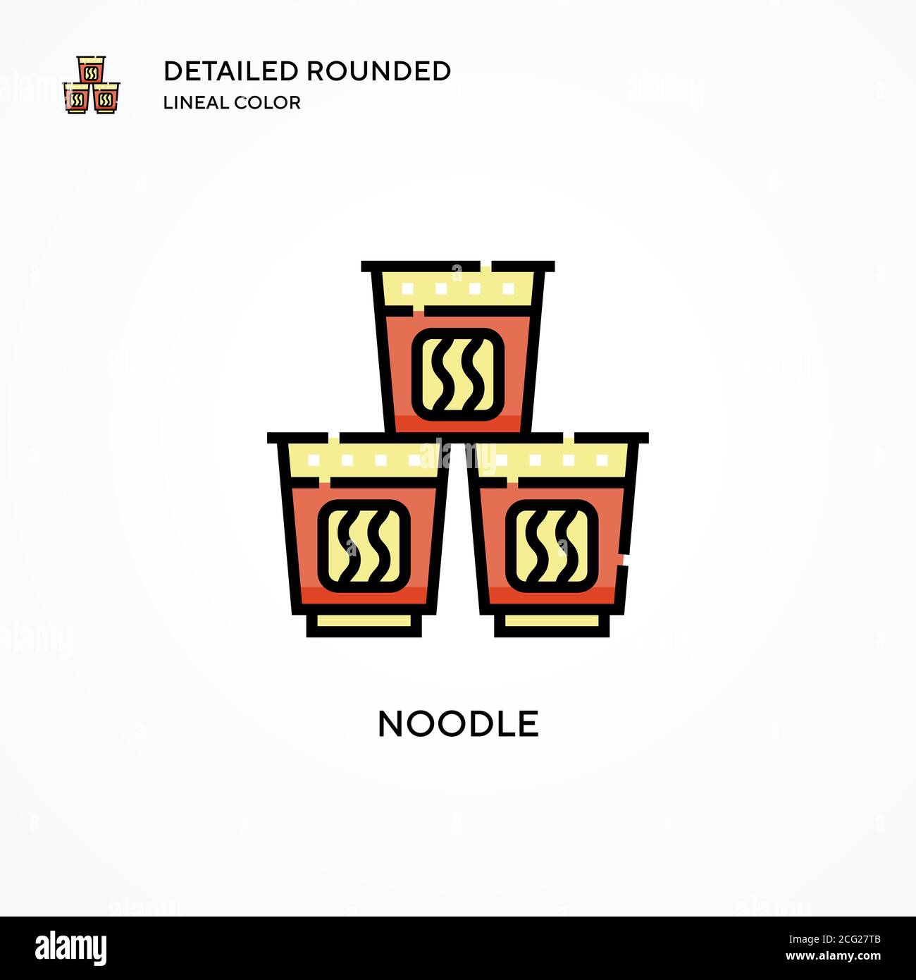 Noodle vector icon. Modern vector illustration concepts. Easy to edit ...