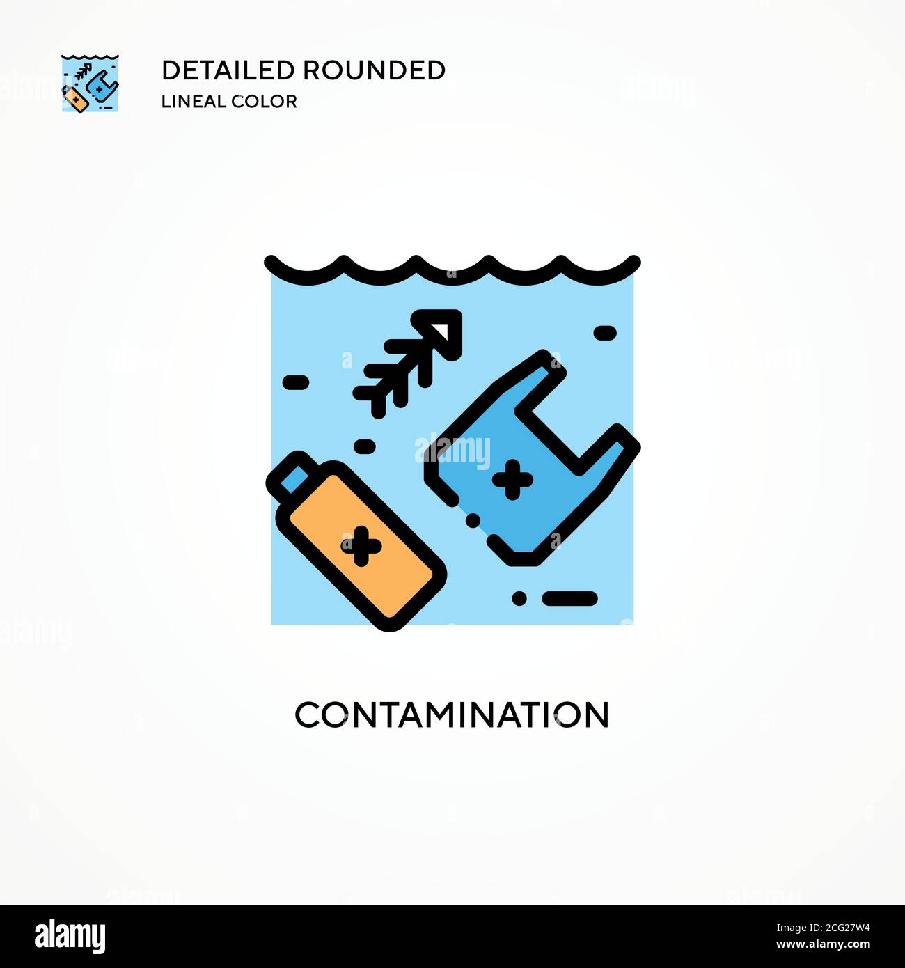 Contamination vector icon. Modern vector illustration concepts. Easy to ...