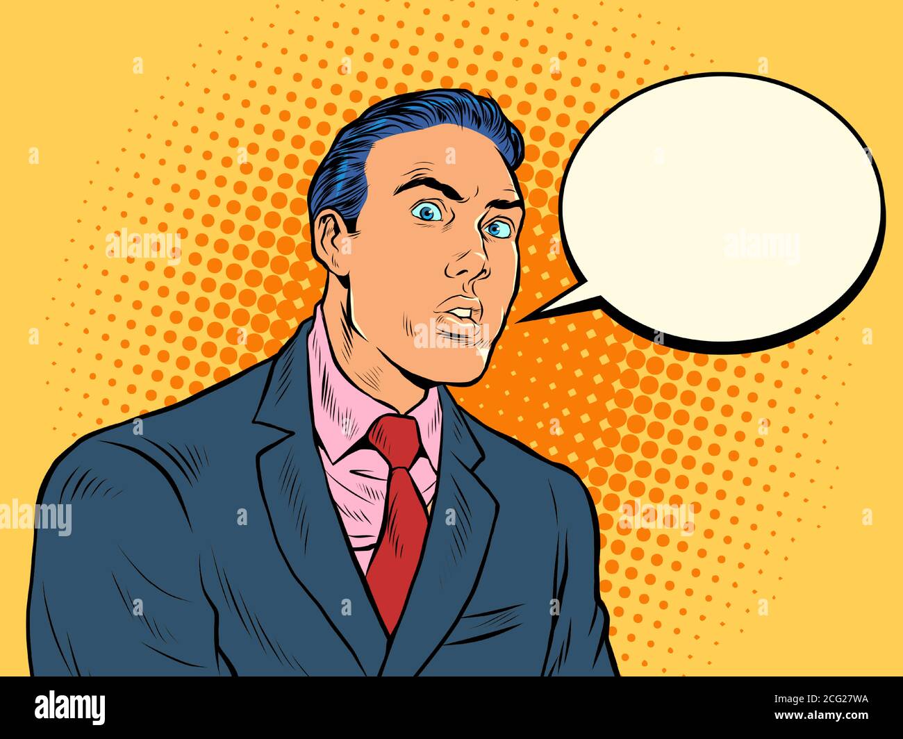 Surprised man open mouth portrait Stock Vector Images - Alamy