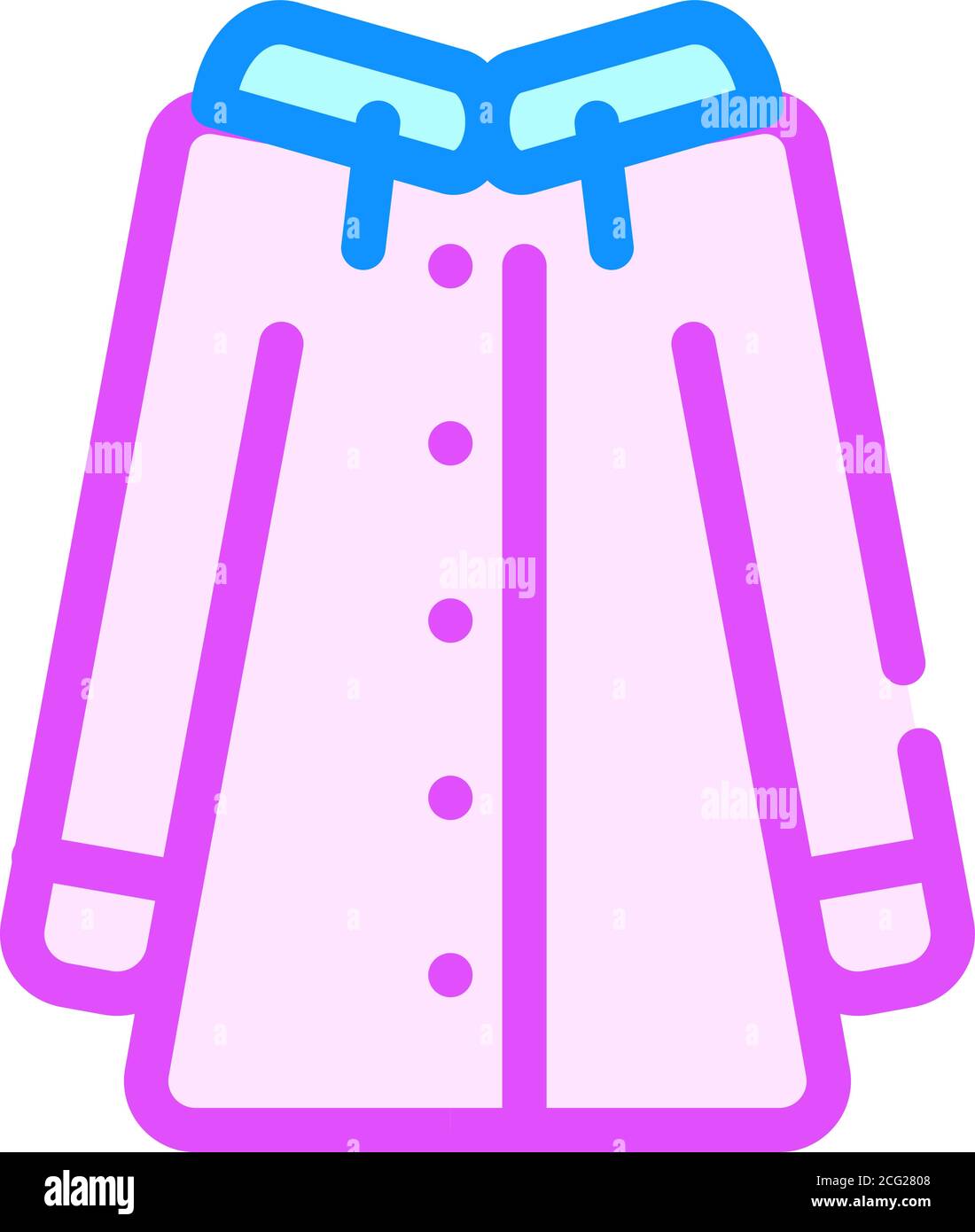 coat clothes waterproof color icon vector illustration Stock Vector ...