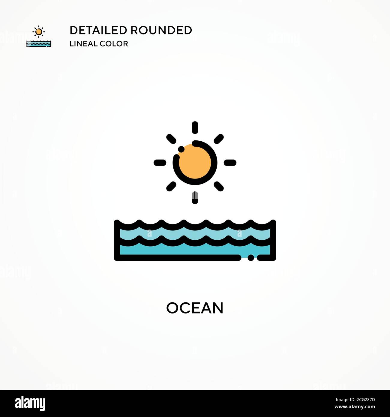 Ocean vector icon. Modern vector illustration concepts. Easy to edit ...