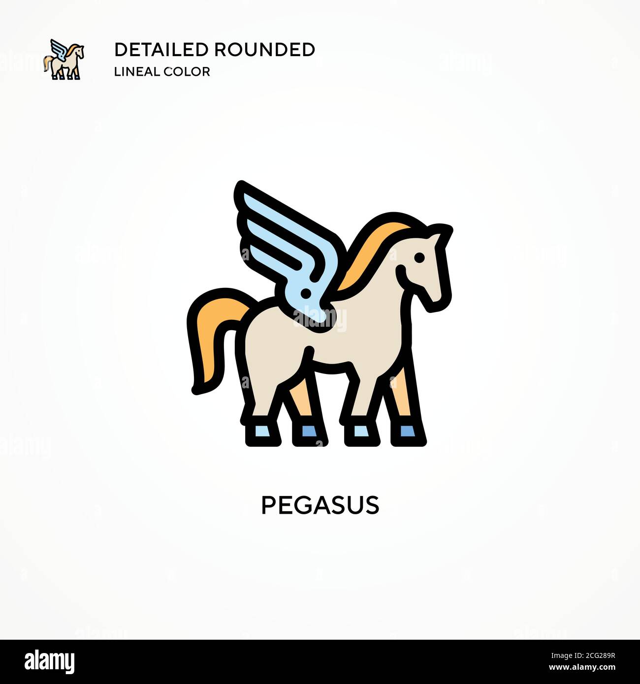 Pegasus vector icon. Modern vector illustration concepts. Easy to edit ...