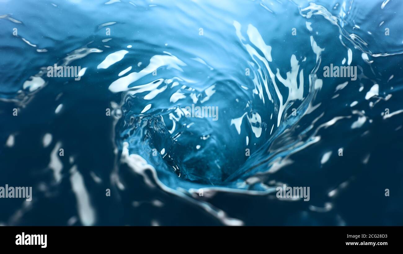 Water twister, freeze motion of rotating water surface. Refreshment and ...