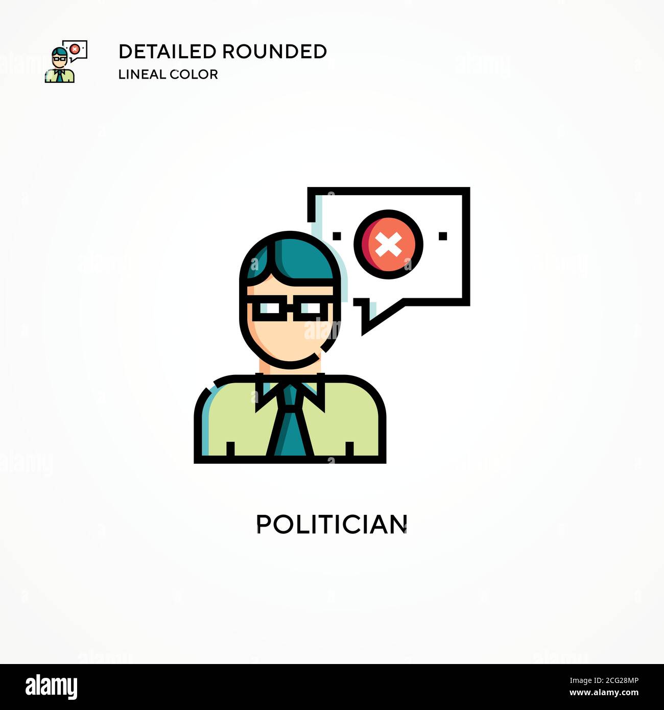 Politician vector icon. Modern vector illustration concepts. Easy to ...