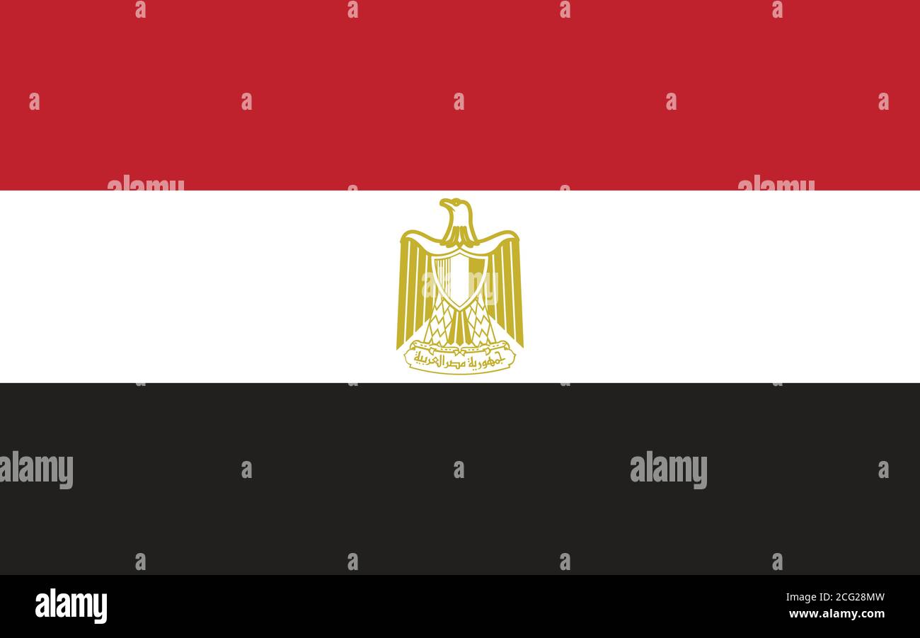 Egypt flag vector graphic. Rectangle Egyptian flag illustration. Egypt ...